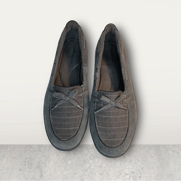 Grasshoppers | Shoes | Grasshoppers Ortholite Gray Suede Loafers Womens ...